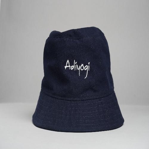 100 % Cotton Adiyogi Bucket Hat - Navy Blue – Isha Life EU