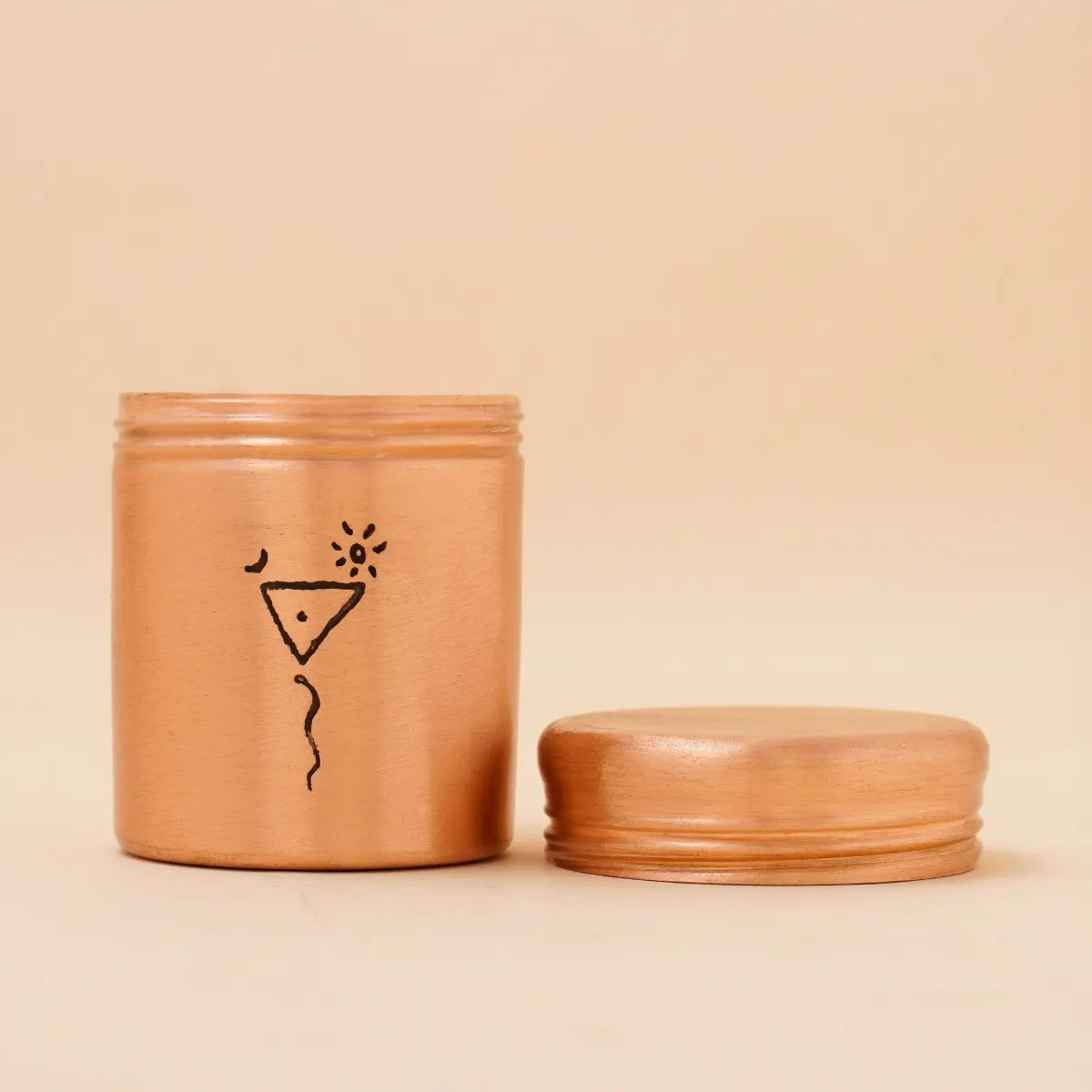 Copper Vibhuti Box (Tall) - Trigun – Isha Life EU