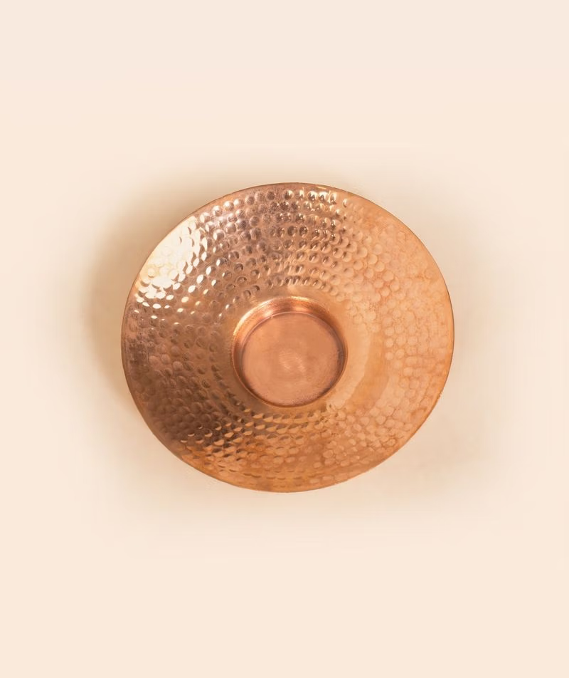 Copper Tea Light Holder- Stunning hammered design reflects the light ...